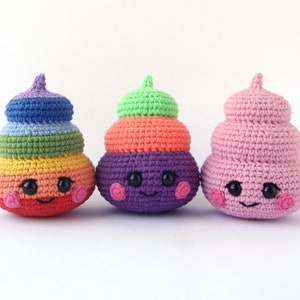 Rainbow Poop Crochet Pattern Kawaii Amigurumi Toy, Crochet Poop Pattern ...