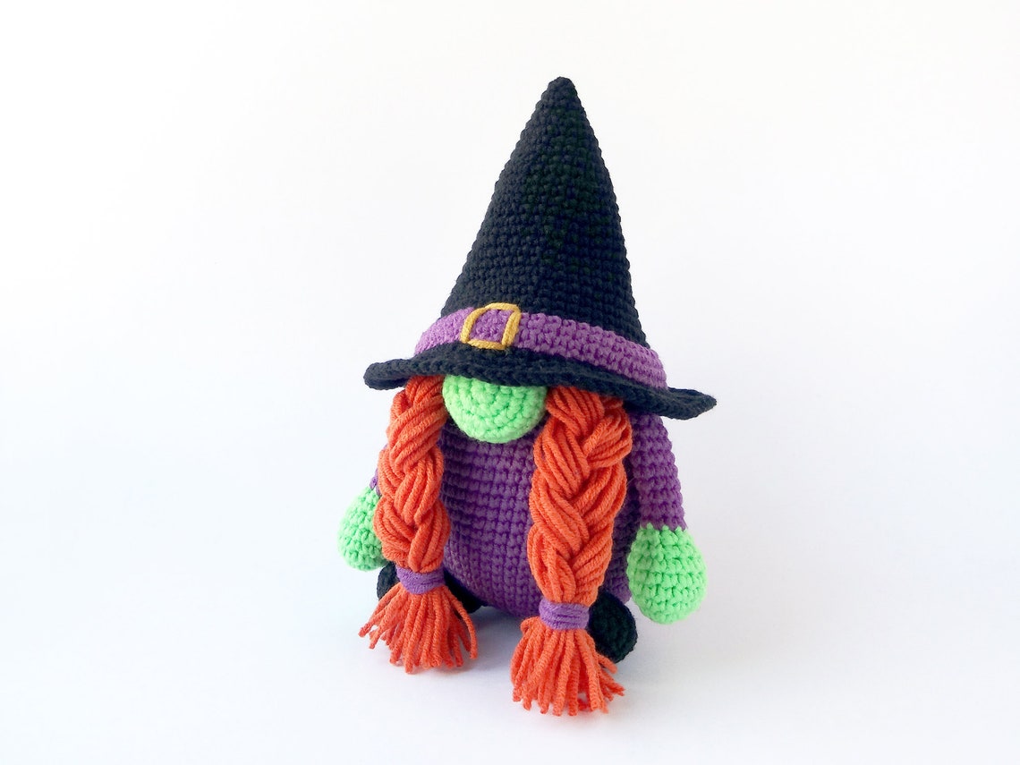 Witch Gnome Crochet Pattern Halloween Amigurumi Toy Halloween - Etsy