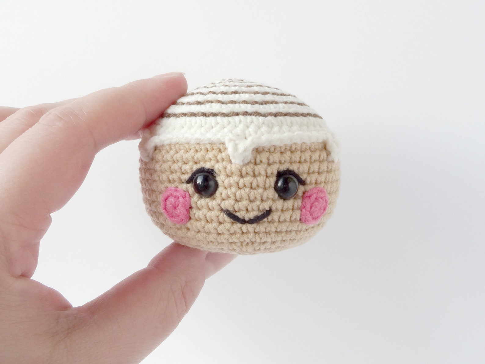 Cute Cinnamon Roll Crochet Pattern amigurumi food | Etsy