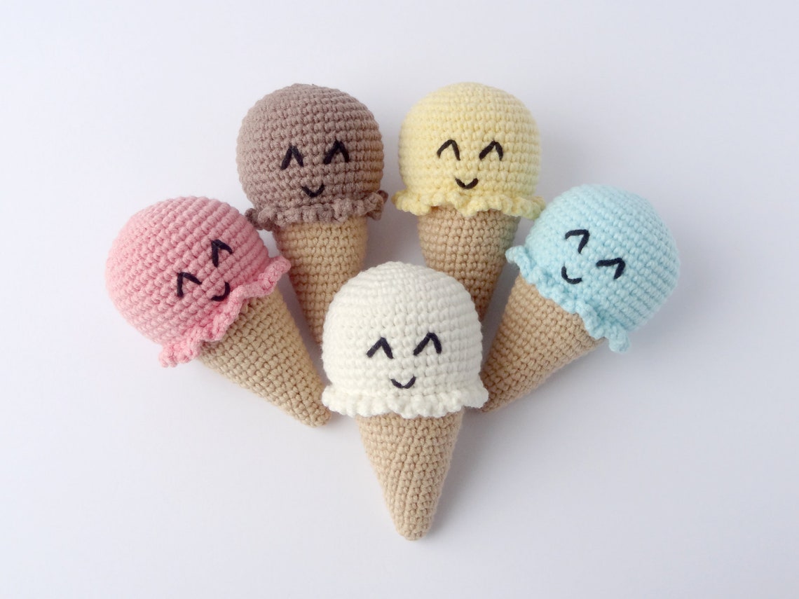 Mini Ice Cream Crochet Pattern Crochet Ice Cream Pattern - Etsy