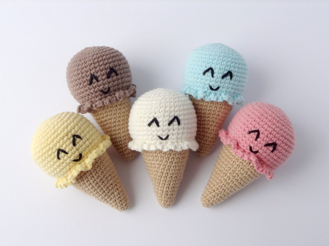 Mini Ice Cream Crochet Pattern Crochet Ice Cream Pattern - Etsy