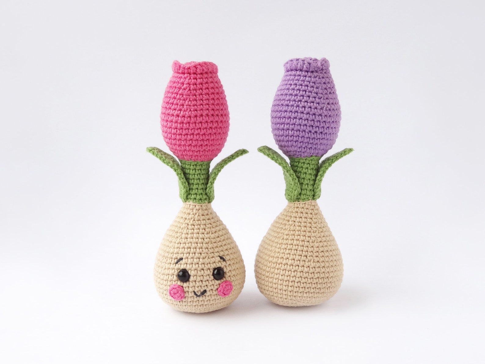 Amigurumi Tulip With Cute Bulb Crochet Pattern Tulip Flower - Etsy