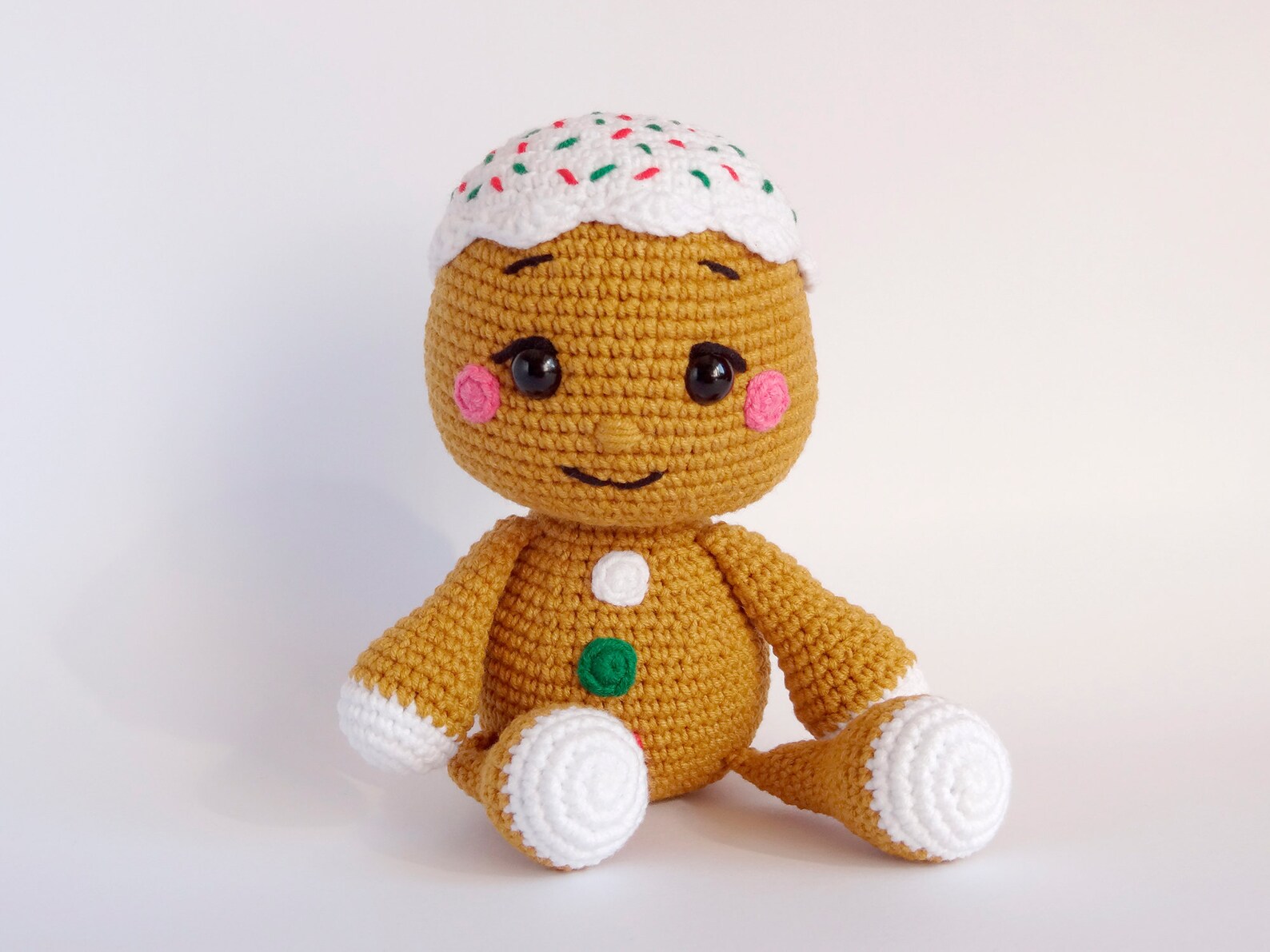 Gingerbread Doll Crochet Pattern Amigurumi Toy Christmas - Etsy
