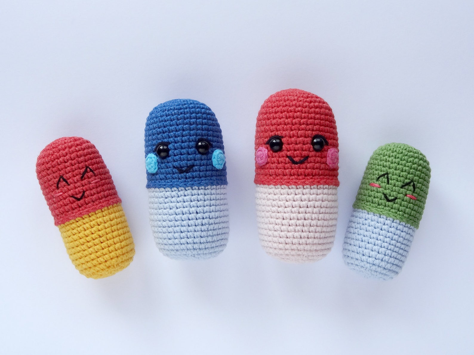 Amigurumi Pills Crochet Pattern 4 Pill Sizes in 1 Crochet - Etsy