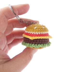 Hamburger Keychain Crochet Pattern - Etsy