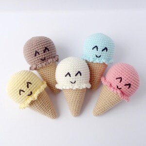Mini Ice Cream Crochet Pattern, Crochet Ice Cream Pattern, Amigurumi ...
