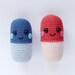 Amigurumi Pills Crochet Pattern, 4 Pill Sizes in 1 Crochet Pattern ...
