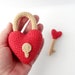 Crochet Pattern Heart Lock and Key Crochet Heart Lock - Etsy