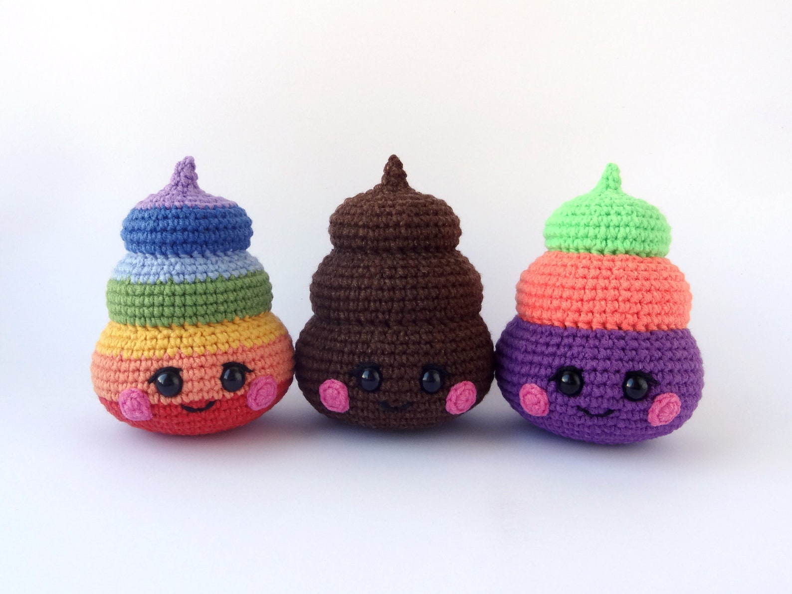 Rainbow Poop Crochet Pattern Kawaii Amigurumi Toy - Etsy
