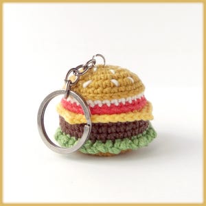 Hamburger Keychain Crochet Pattern - Etsy