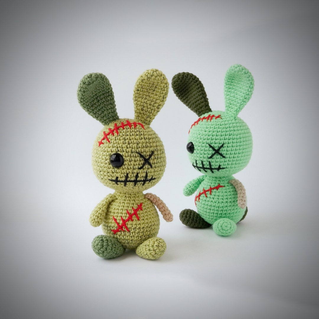 Zombie Rabbit Crochet Pattern Amigurumi Monster Toy Halloween - Etsy