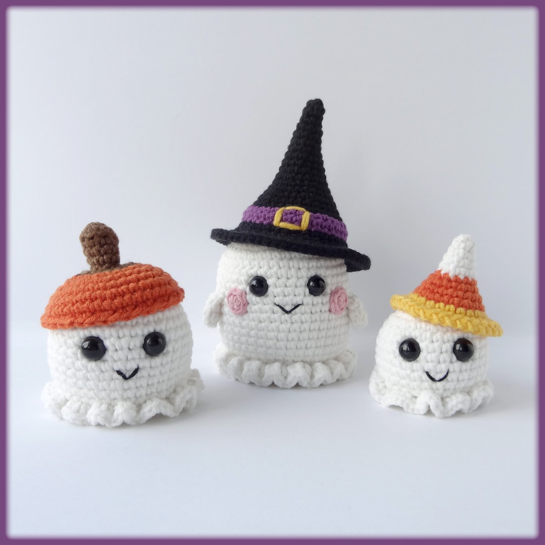Cute Ghosts Crochet Pattern, Halloween Amigurumi Ghosts Easy Pdf ...
