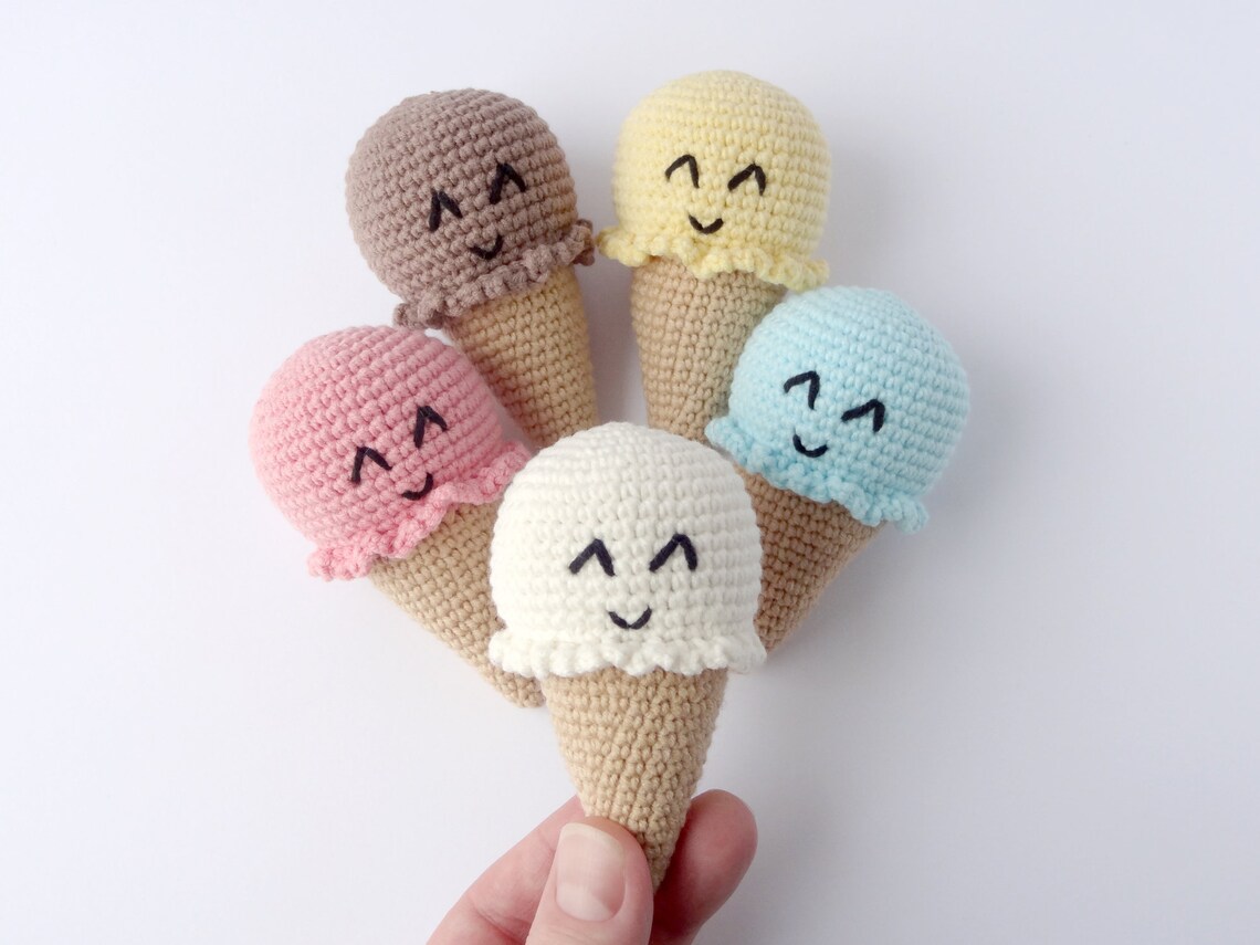 Mini Ice Cream Crochet Pattern Crochet Ice Cream Pattern - Etsy