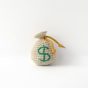 Money Bag Keychain Crochet Pattern, Crochet Coin Bag Keychain Pdf ...