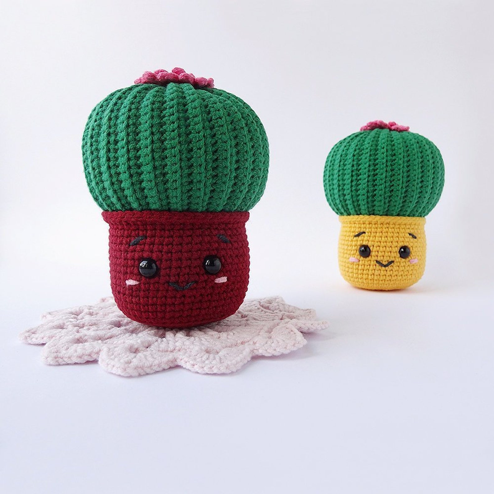 Crochet Cactus in a Cute Pot Amigurumi Crochet Pattern | Etsy
