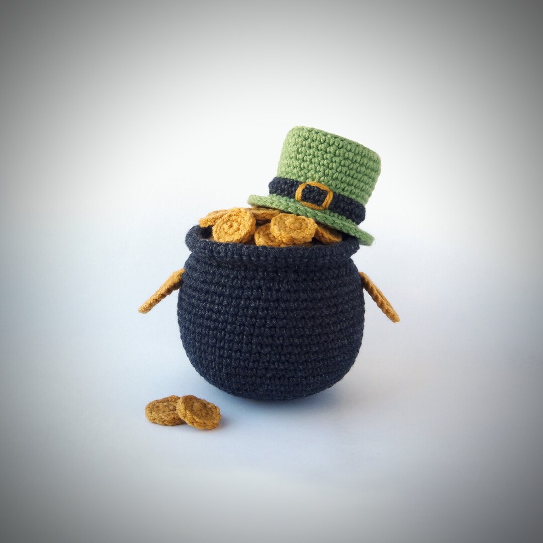 Pot of Gold and Leprechaun Hat Crochet Pattern Saint Patricks - Etsy