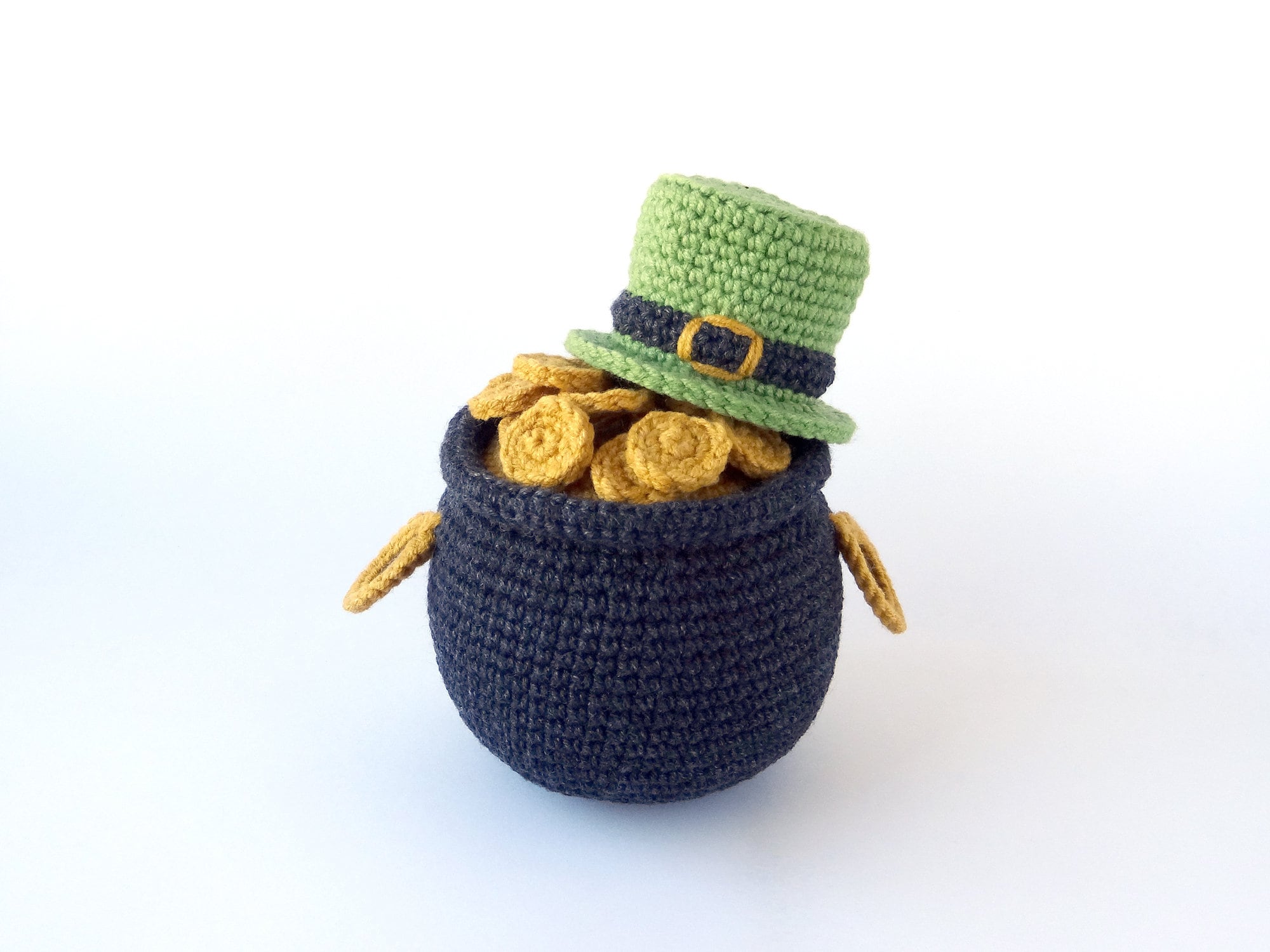 Pot of Gold and Leprechaun Hat Crochet Pattern Saint | Etsy