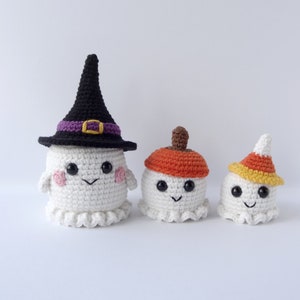 Cute Ghosts Crochet Pattern, Halloween Amigurumi Ghosts Easy Pdf ...