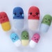 Amigurumi Pills Crochet Pattern, 4 Pill Sizes in 1 Crochet Pattern ...