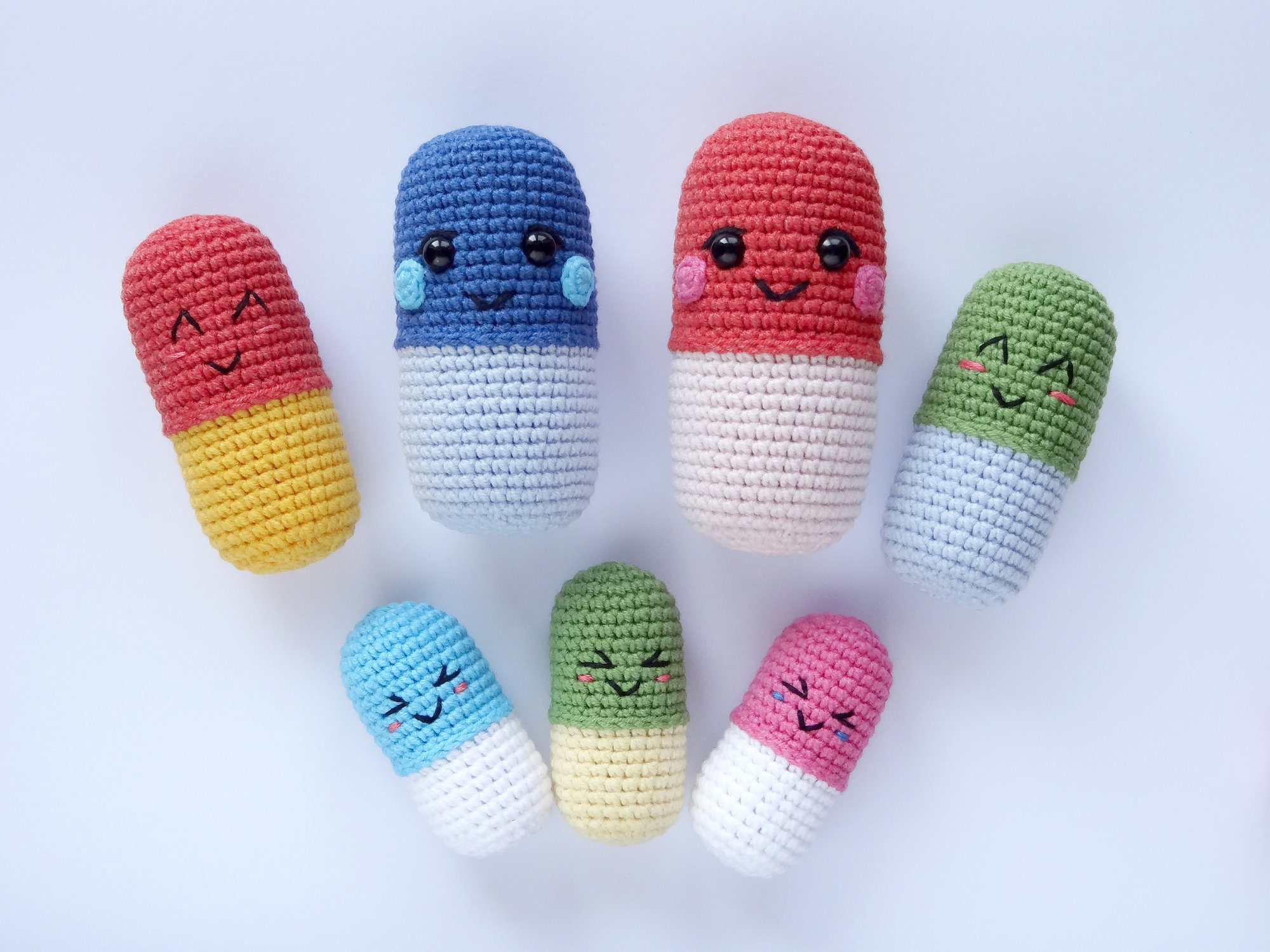 Amigurumi Pills Crochet Pattern 4 Pill Sizes in 1 Crochet - Etsy