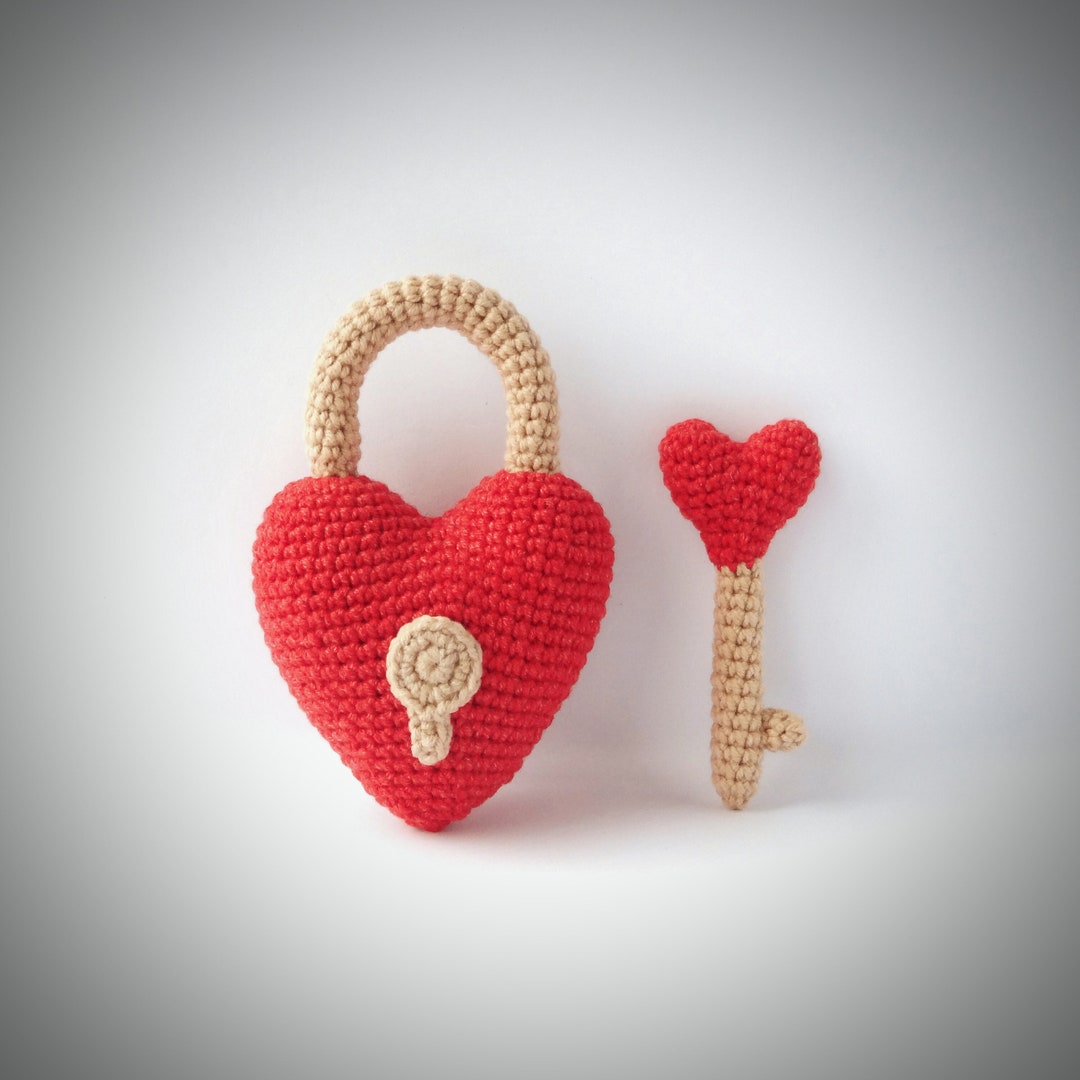 Crochet Pattern Heart Lock and Key Crochet Heart Lock - Etsy