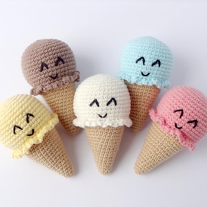 Mini Ice Cream Crochet Pattern, Crochet Ice Cream Pattern, Amigurumi ...