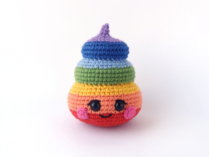 Rainbow Poop Crochet Pattern Kawaii Amigurumi Toy - Etsy