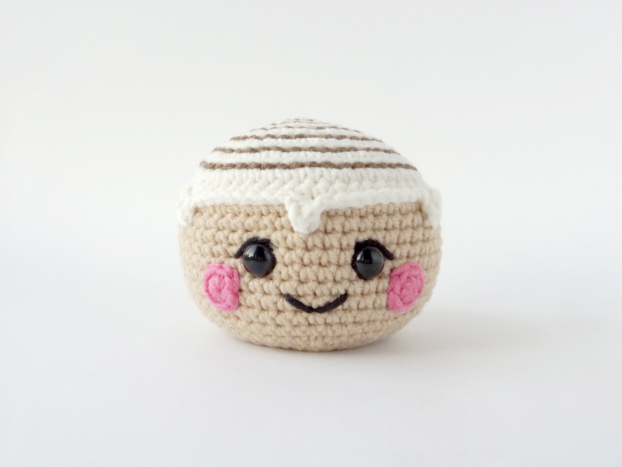 Cute Cinnamon Roll Crochet Pattern amigurumi food | Etsy