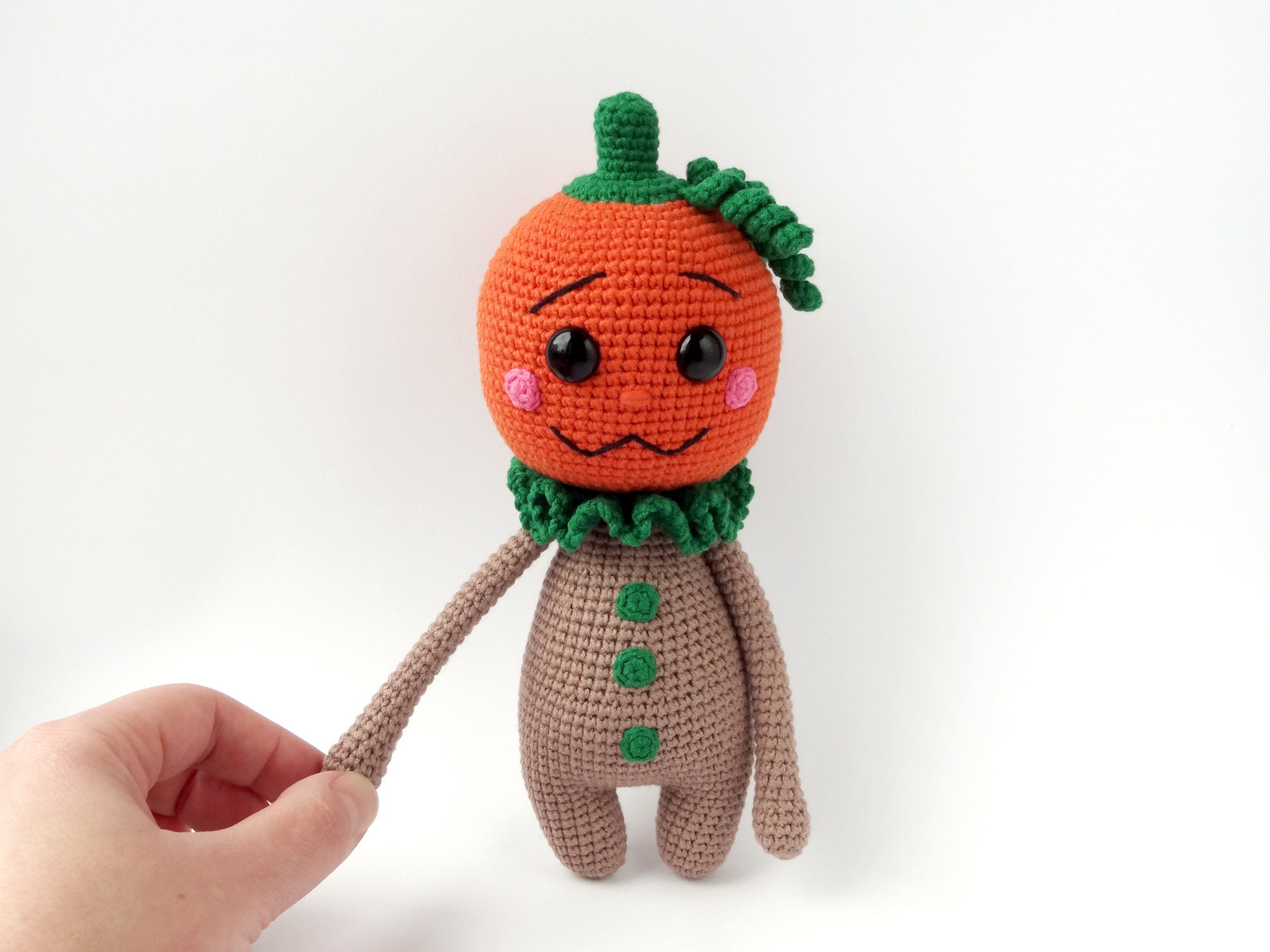 Pumpkin Head Doll Crochet Pattern Creepy Cute Halloween | Etsy