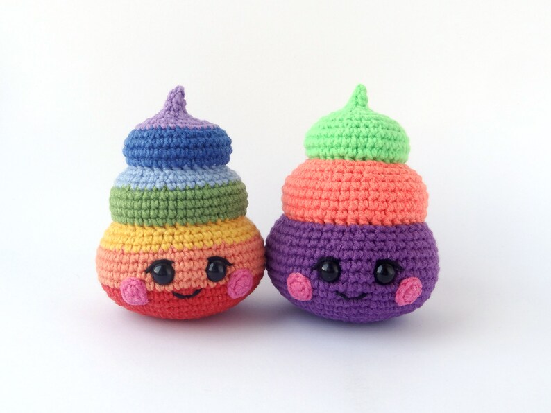 Rainbow Poop Crochet Pattern Kawaii Amigurumi Toy - Etsy