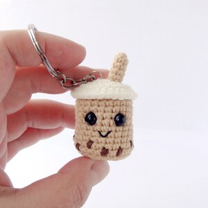 Boba Tea Keychain Crochet Pattern, Cute Crochet Tiny Boba Tea Amigurumi ...