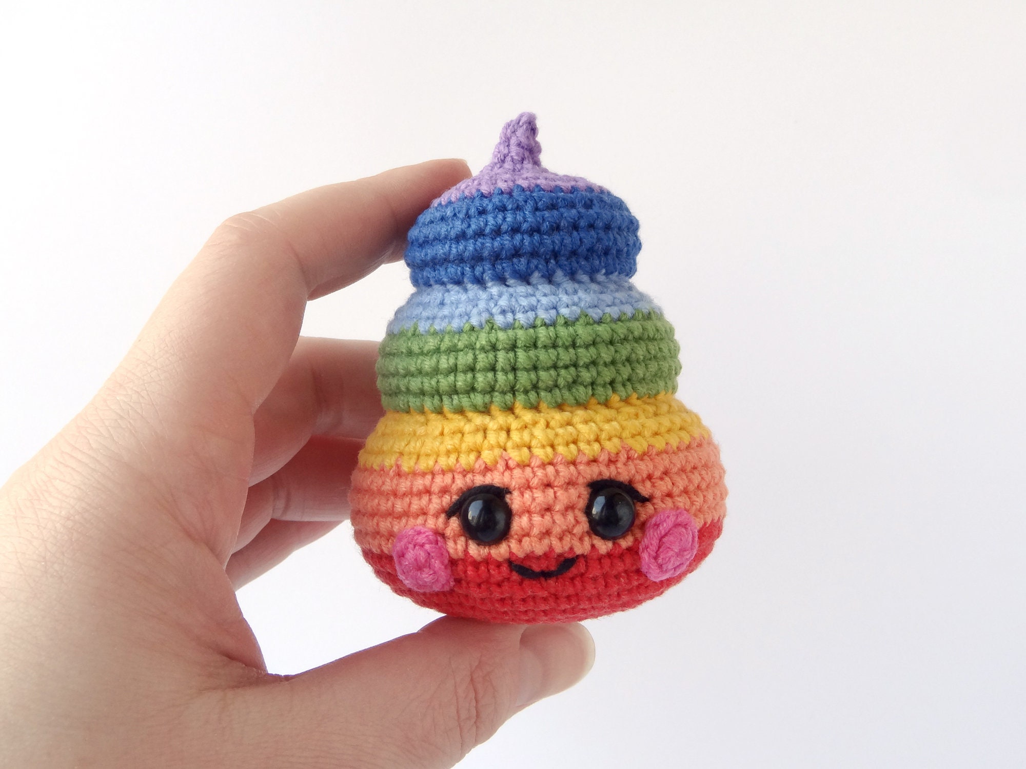 Rainbow Poop Crochet Pattern Kawaii Amigurumi Toy | Etsy Canada