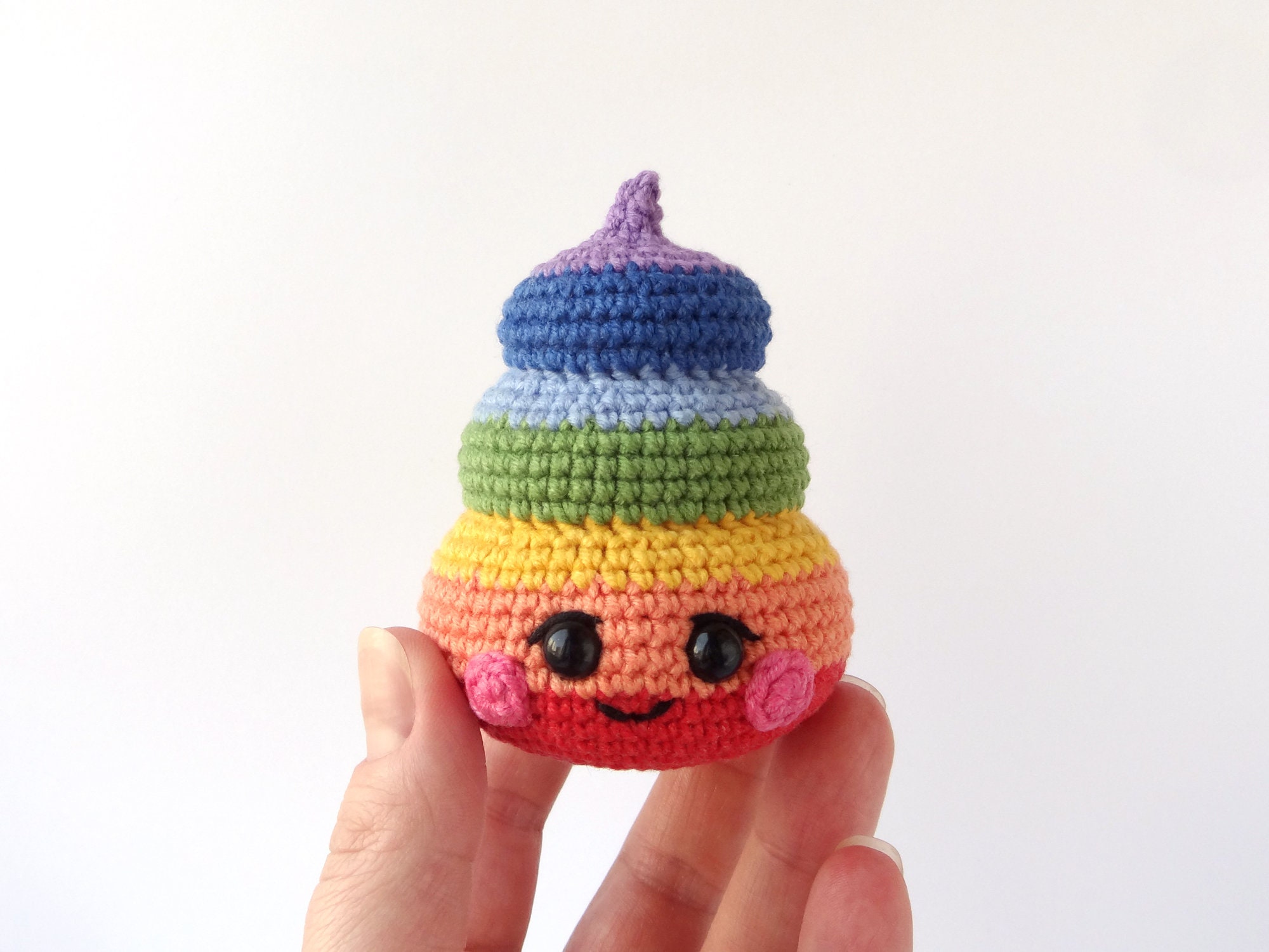 Rainbow Poop Crochet Pattern Kawaii Amigurumi Toy | Etsy
