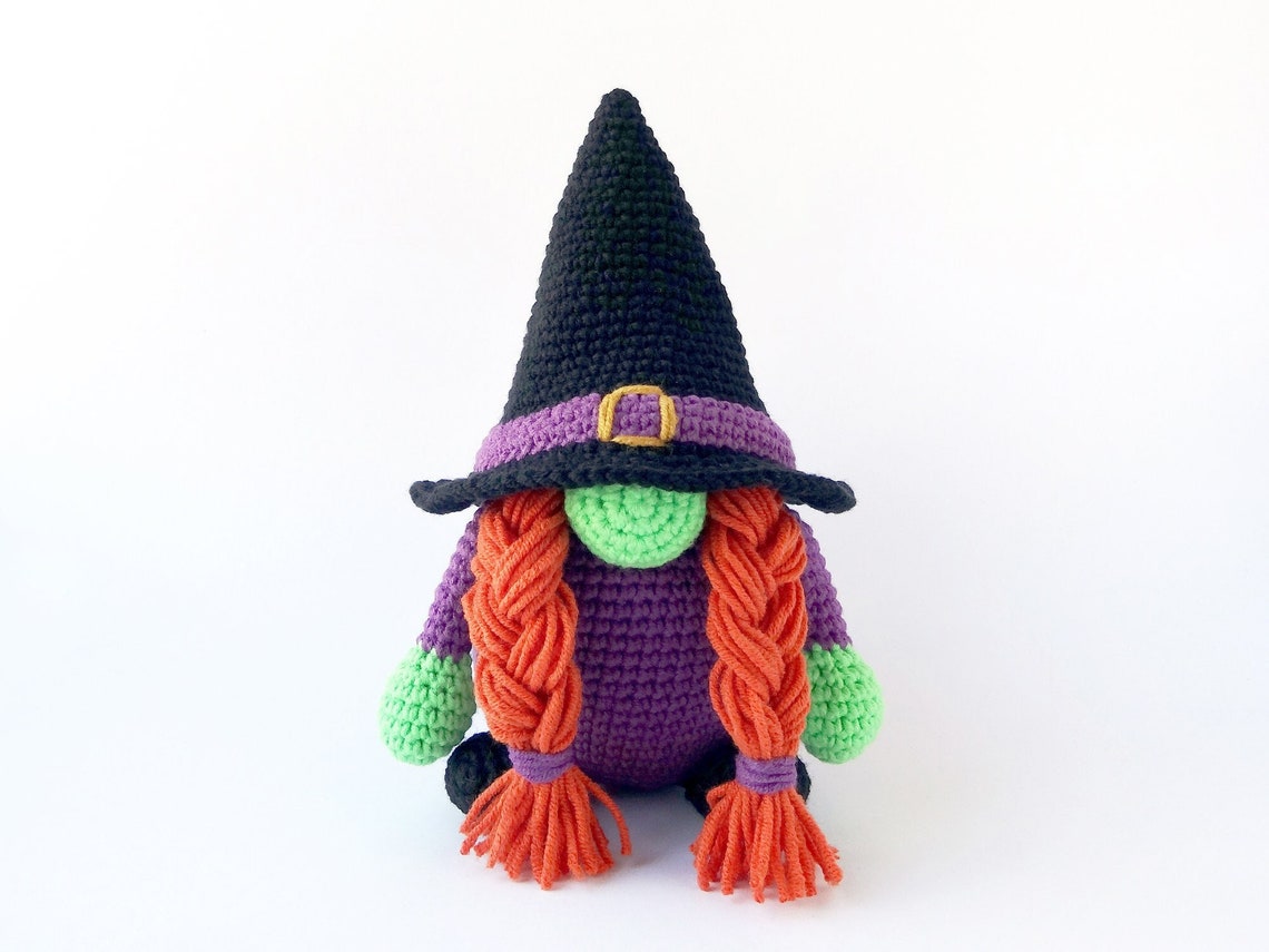 Witch Gnome Crochet Pattern Halloween Amigurumi Toy Halloween - Etsy