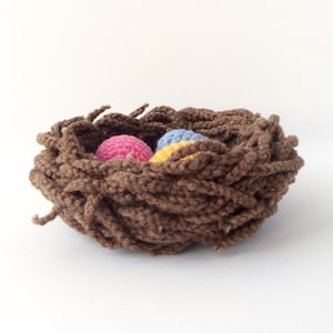 Nest Crochet Pattern, Crochet Bird Nest With Little Blue Eggs Pdf ...