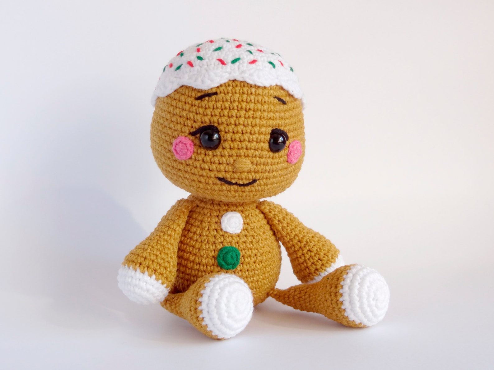 Gingerbread Doll Crochet Pattern Amigurumi Toy Christmas - Etsy