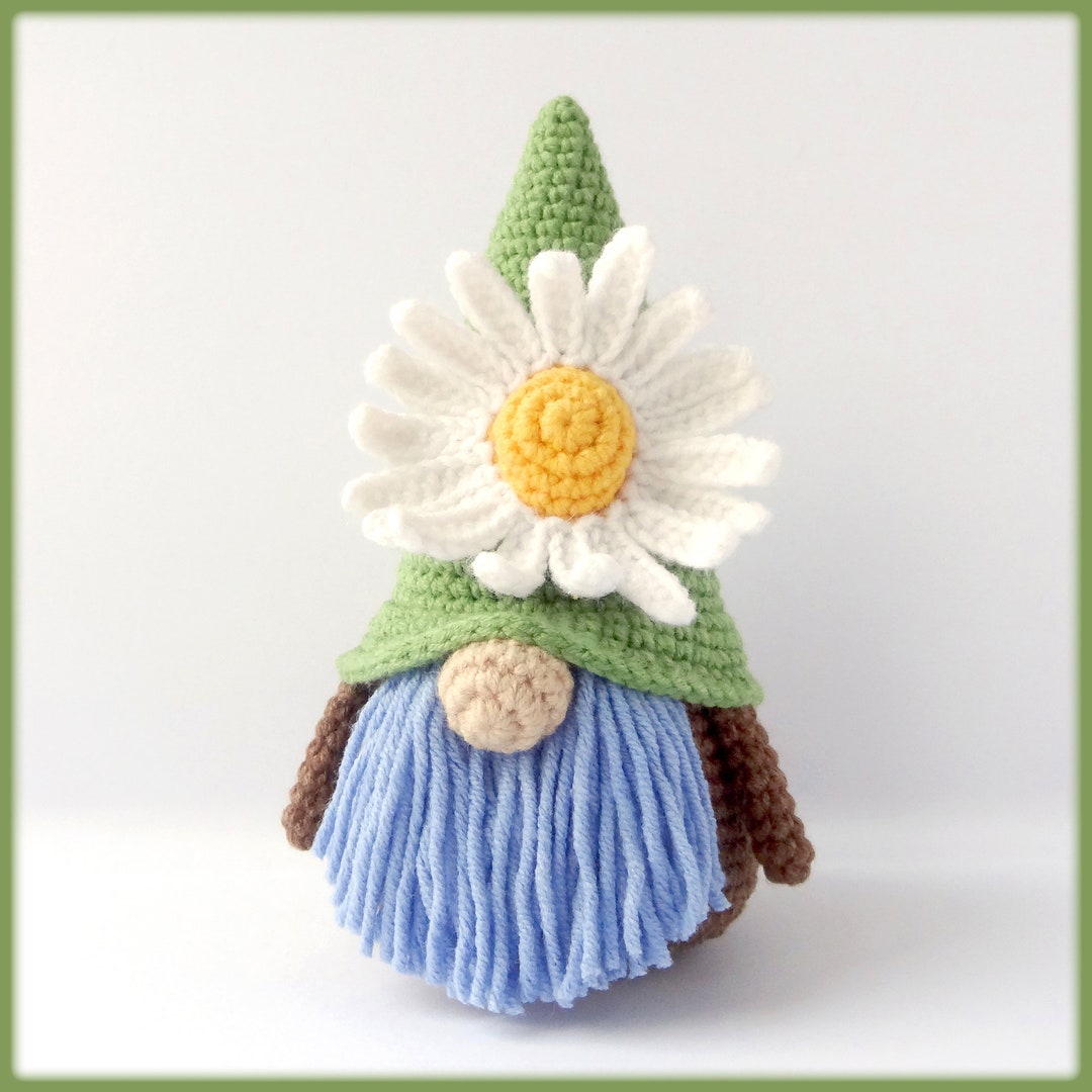 Crochet Pattern Daisy Gnome, Crochet Flower Gmone Amigurumi Toy - Etsy