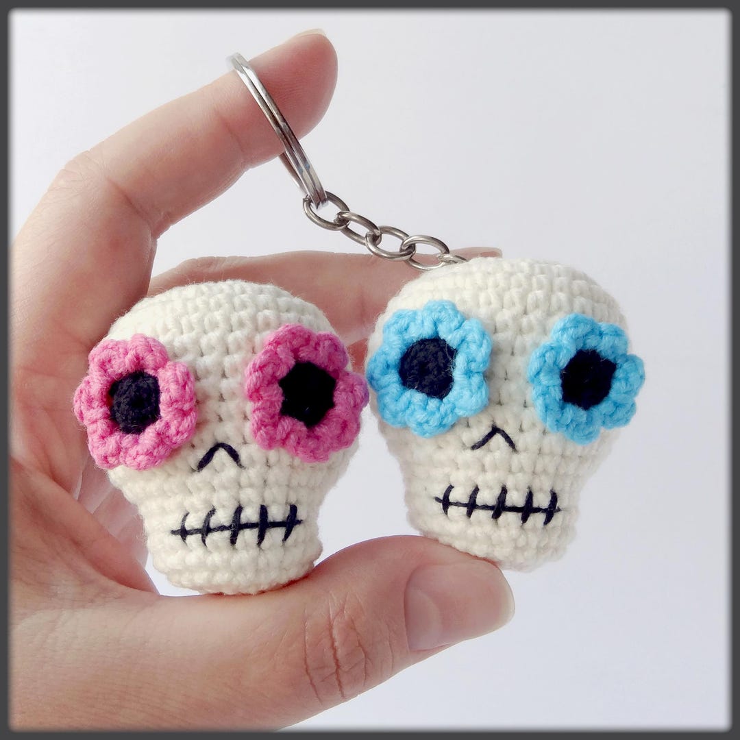 Skull Keychain Crochet Pattern - Etsy