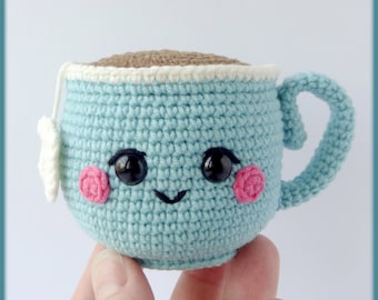 Cute Cup of Tea Crochet Pattern / Amigurumi Tutorial / PDF Digital ...