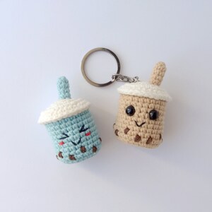 Boba Tea Keychain Crochet Pattern, Cute Crochet Tiny Boba Tea Amigurumi ...