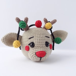 Crochet Pattern Christmas Reindeer Head, Crochet Reindeer Pattern ...