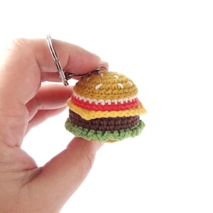 Hamburger Keychain Crochet Pattern - Etsy