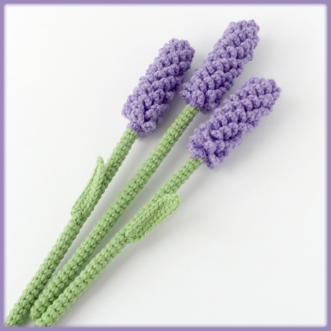 Lavender Crochet Pattern, Crochet Lavender Flowers Pdf Tutorial - Etsy