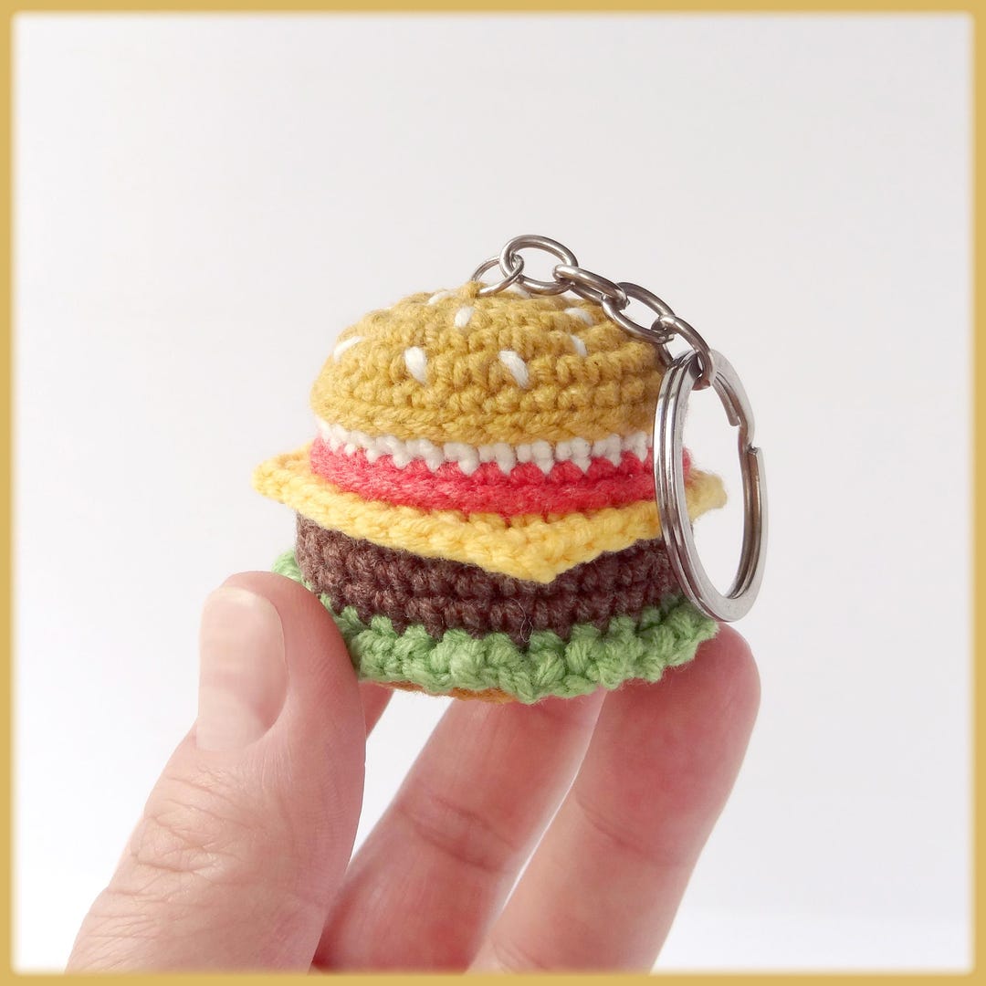 Hamburger Keychain Crochet Pattern - Etsy