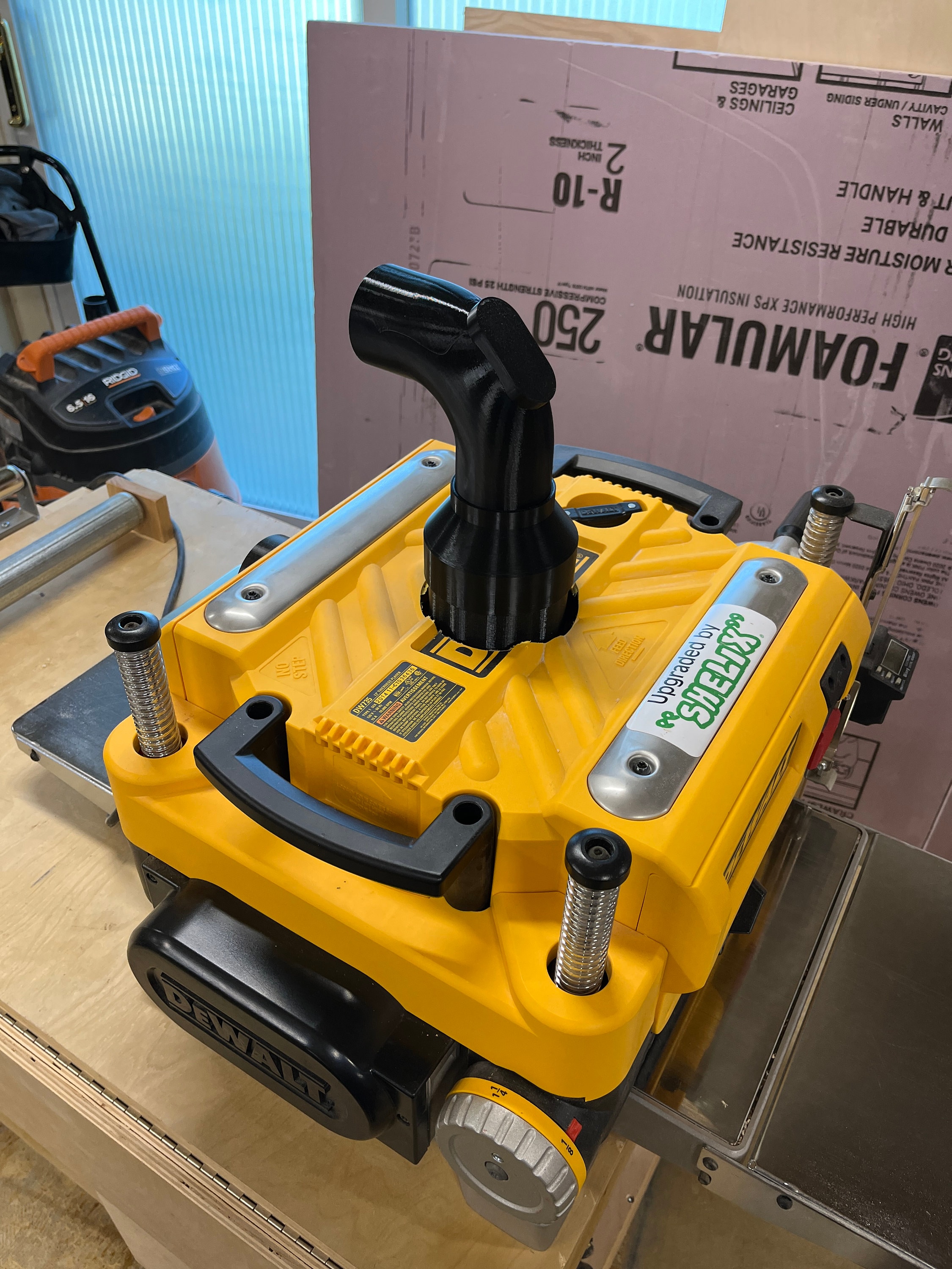 4" to 2-1/4" Shop Vacuum Adapter - Compatible With Dewalt DW735 Planer ...