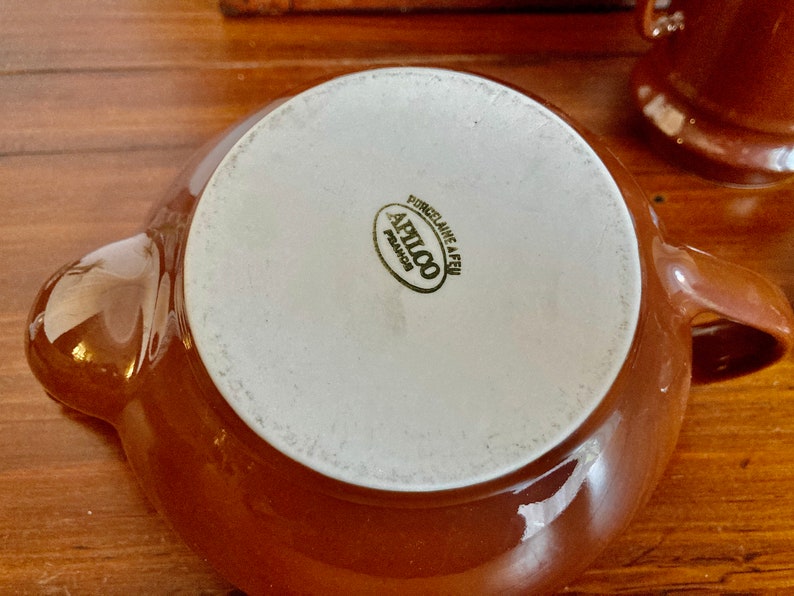 Apilco France Grande Café /Théière Porcelaine a Feu avec | Etsy