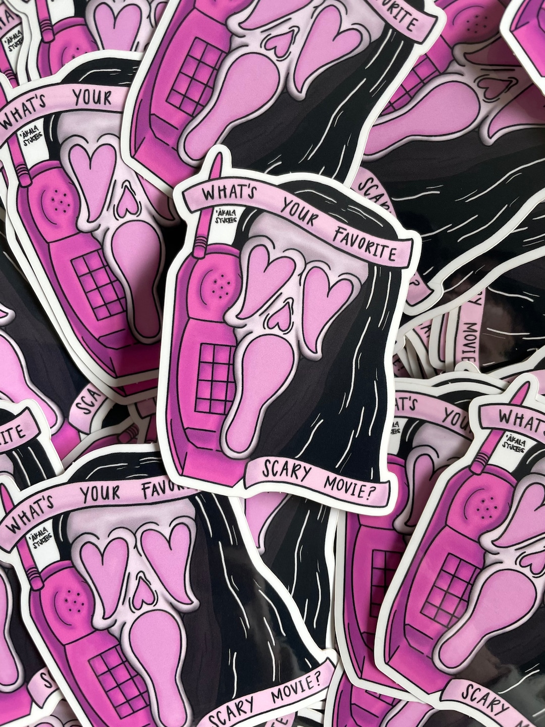 Cute Horror Icons Scream Sticker - Etsy