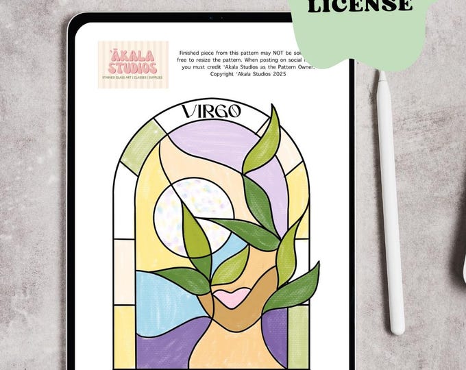 Zodiac Signs Stained Glass Patterns - Etsy Canada