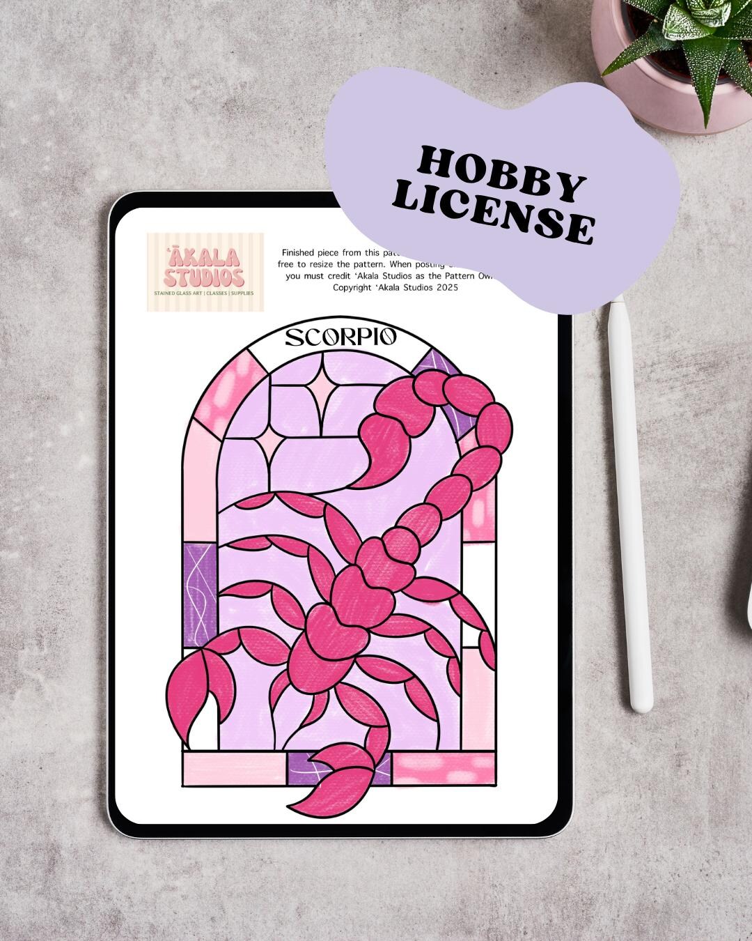 Scorpio Zodiac Stained Glass Pattern-intermediate HOBBY LICENSE - Etsy