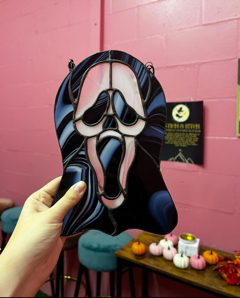 Scream Stained Glass Pattern-intermediate HOBBY LICENSE Ghostface ...